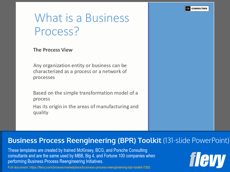 Business Process Reengineering (BPR) Toolkit PPT Business Process Reengineering (BPR) Toolkit PPT