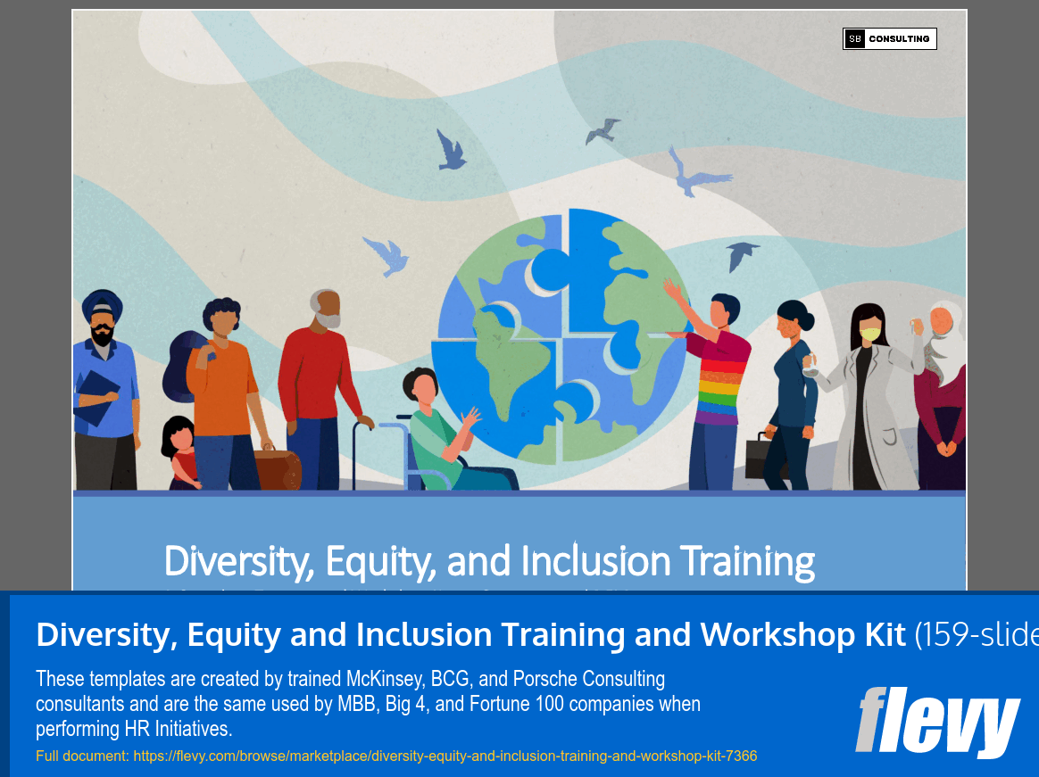 Diversity, Equity and Inclusion Training and Workshop Kit PPT
