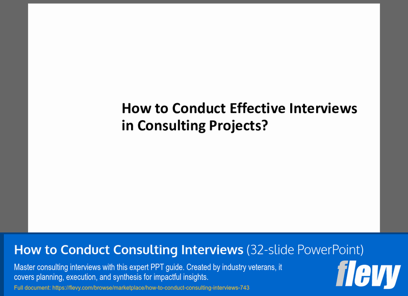 How to Conduct Consulting Interviews PPT
