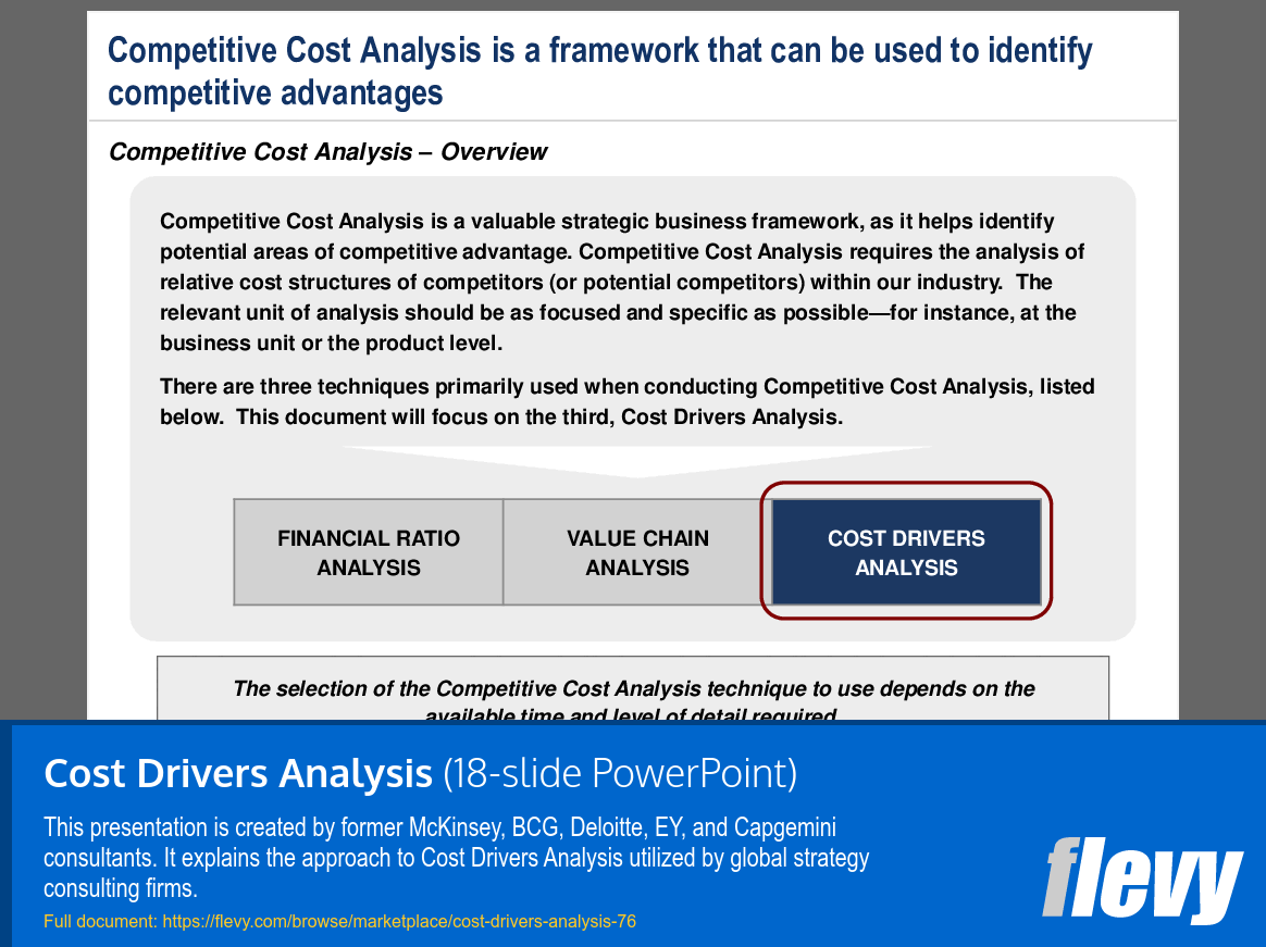 Cost Drivers Analysis PPT