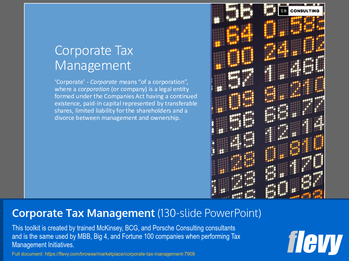 Corporate Tax Management PPT