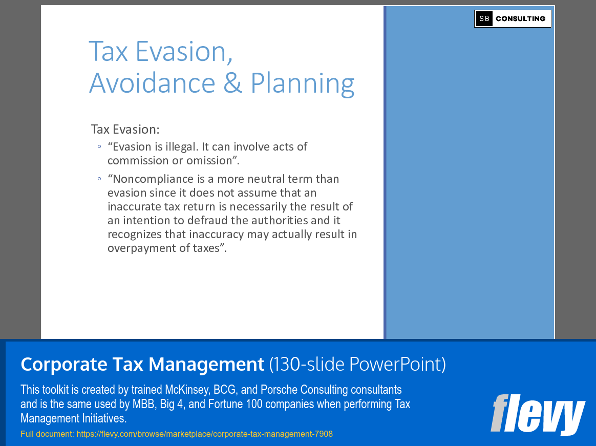 Corporate Tax Management PPT