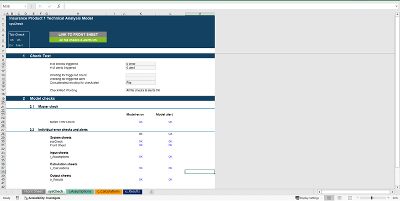Insurance Technical Analysis Financial Model Template Excel XLS