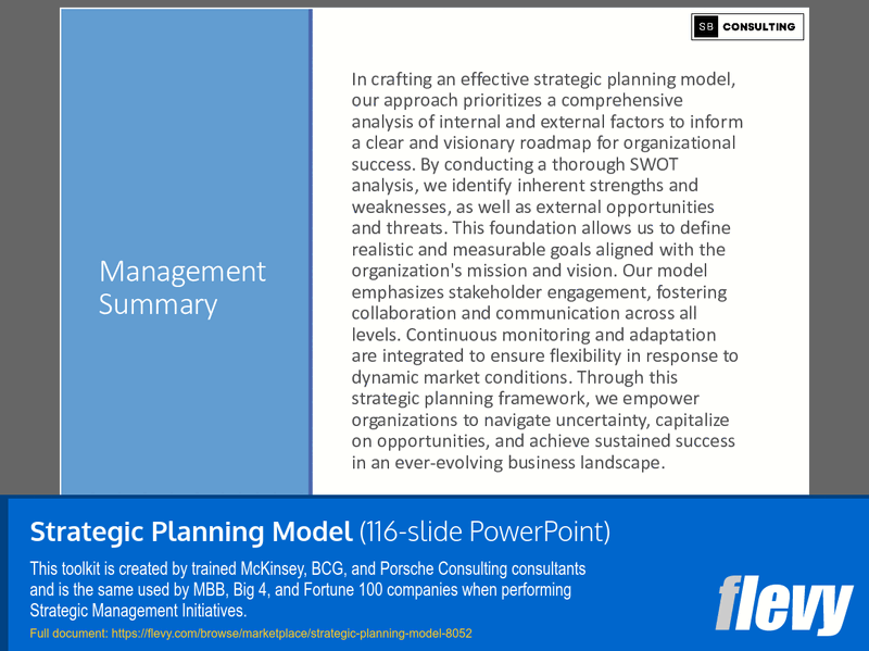 Strategic Planning Model PPT