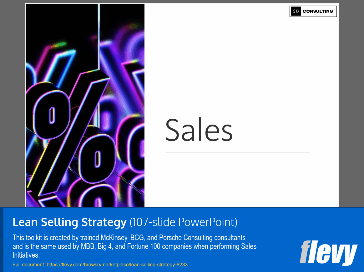 Lean Selling Strategy PPT