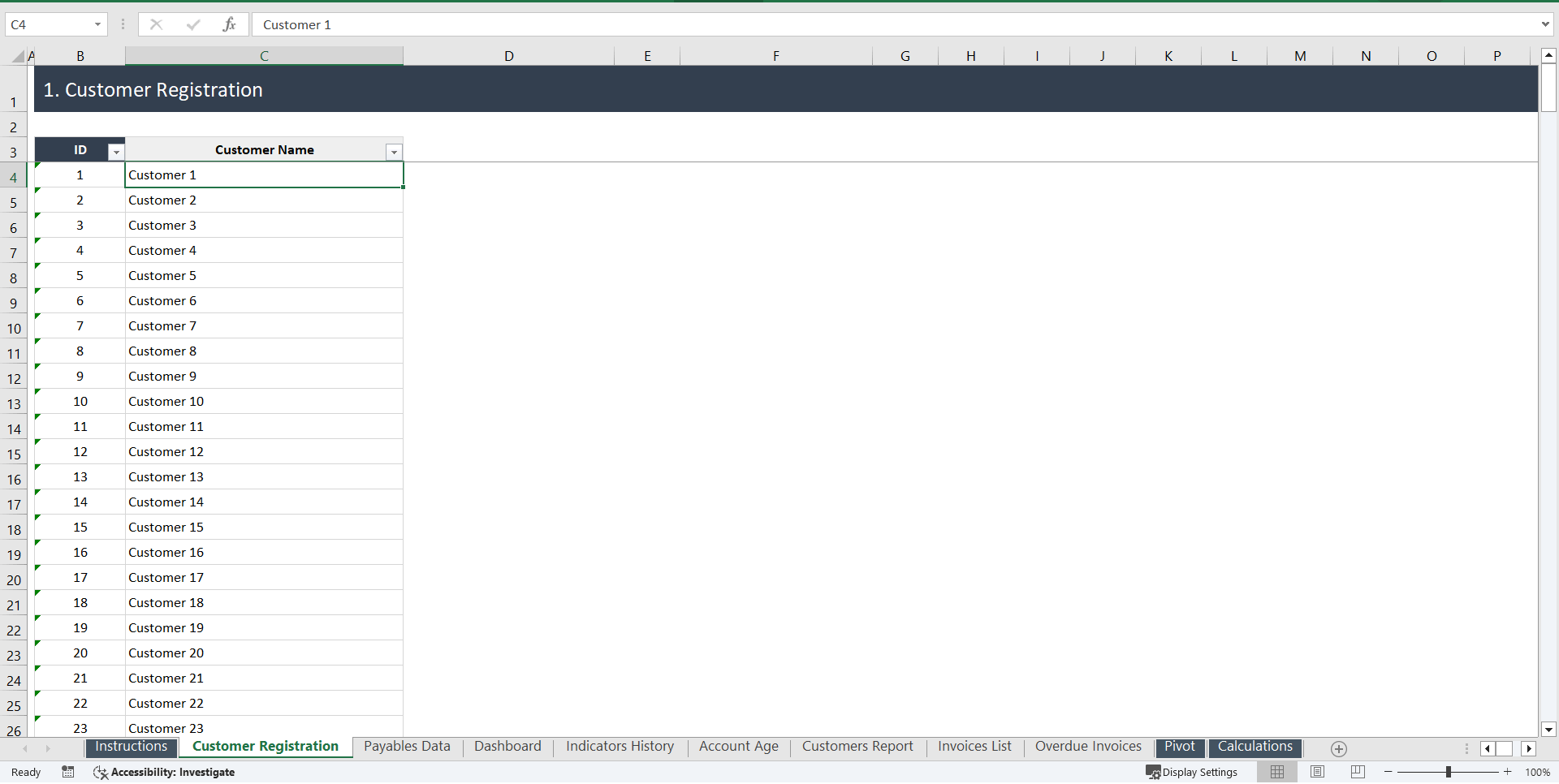 Accounts Payable Dashboard Template Excel XLS