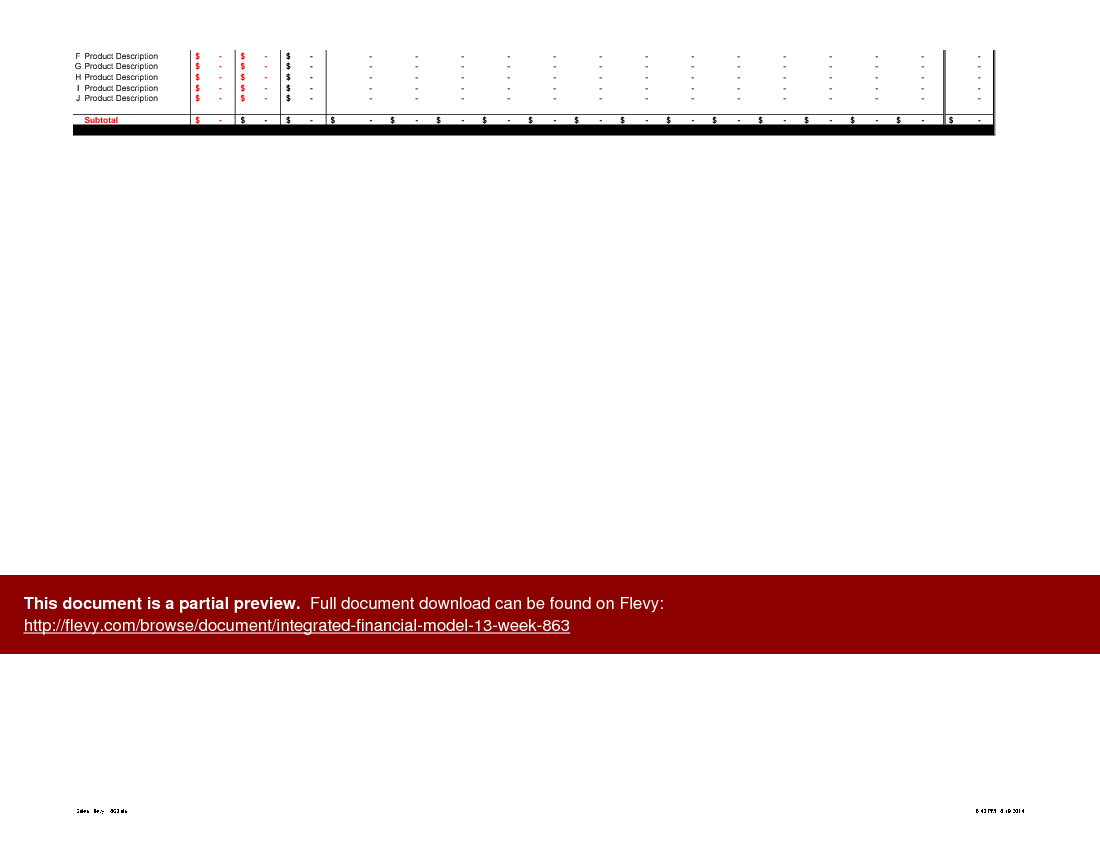 Integrated Financial Model Template Excel XLS