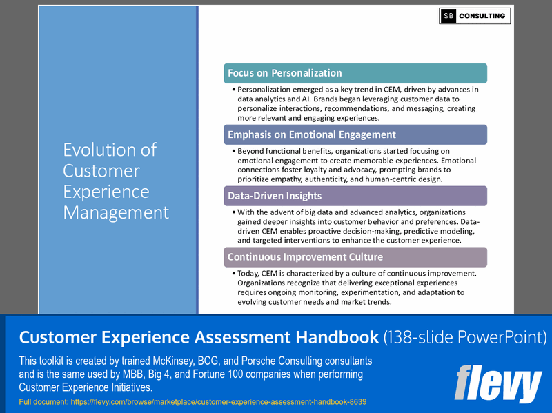 Customer Experience Assessment Handbook PPT