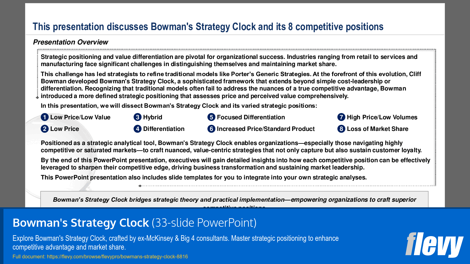 Bowman's Strategy Clock PPT