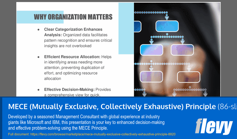 MECE (Mutually Exclusive, Collectively Exhaustive) Principle PPT