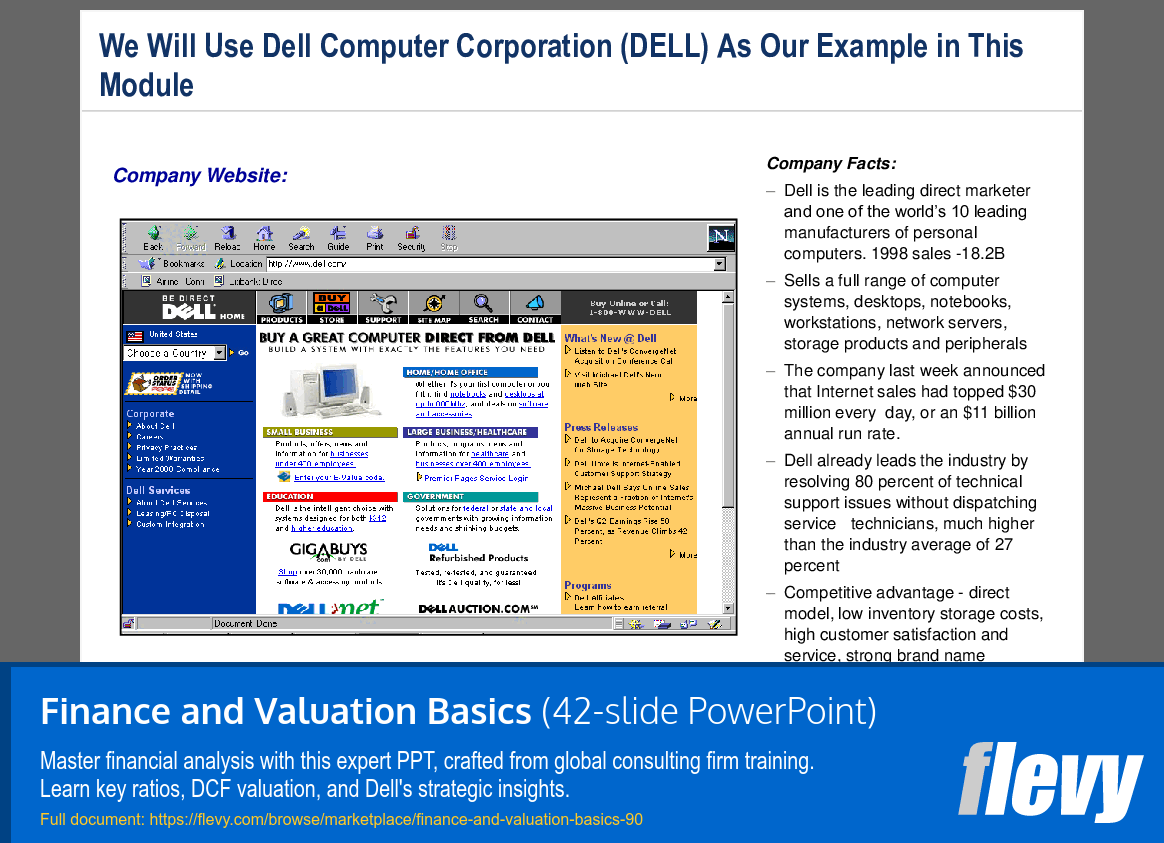 Finance and Valuation Basics PPT Finance and Valuation Basics PPT