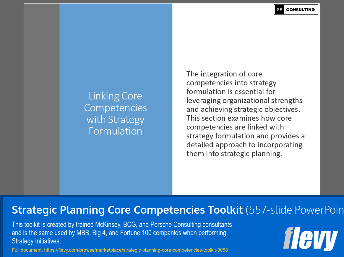 Strategic Planning Core Competencies Toolkit PPT
