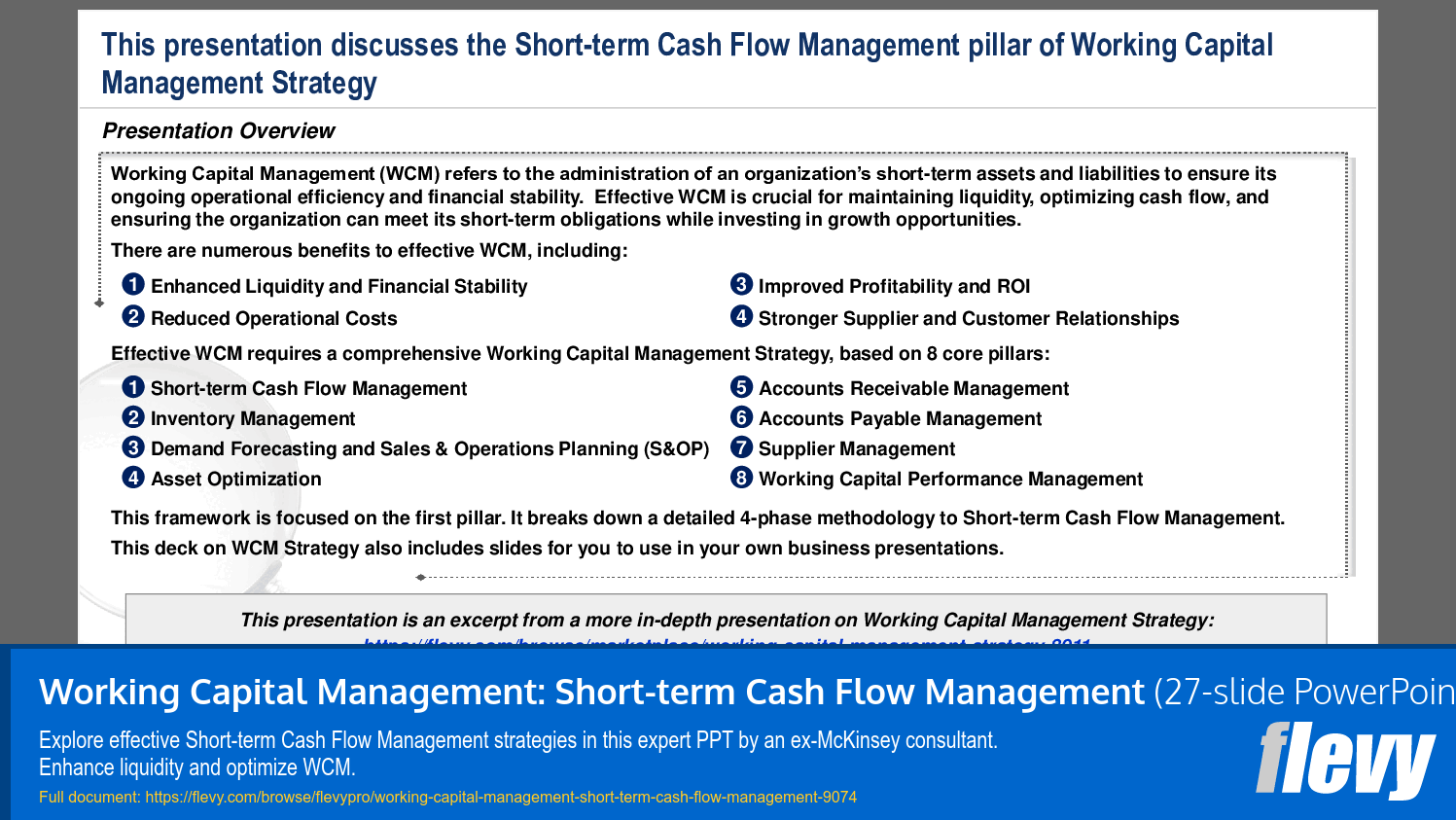 Working Capital Management: Short-term Cash Flow Management PPT
