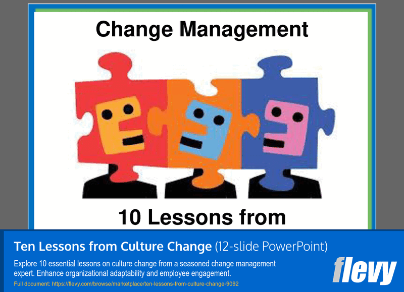 Ten Lessons from Culture Change PPT