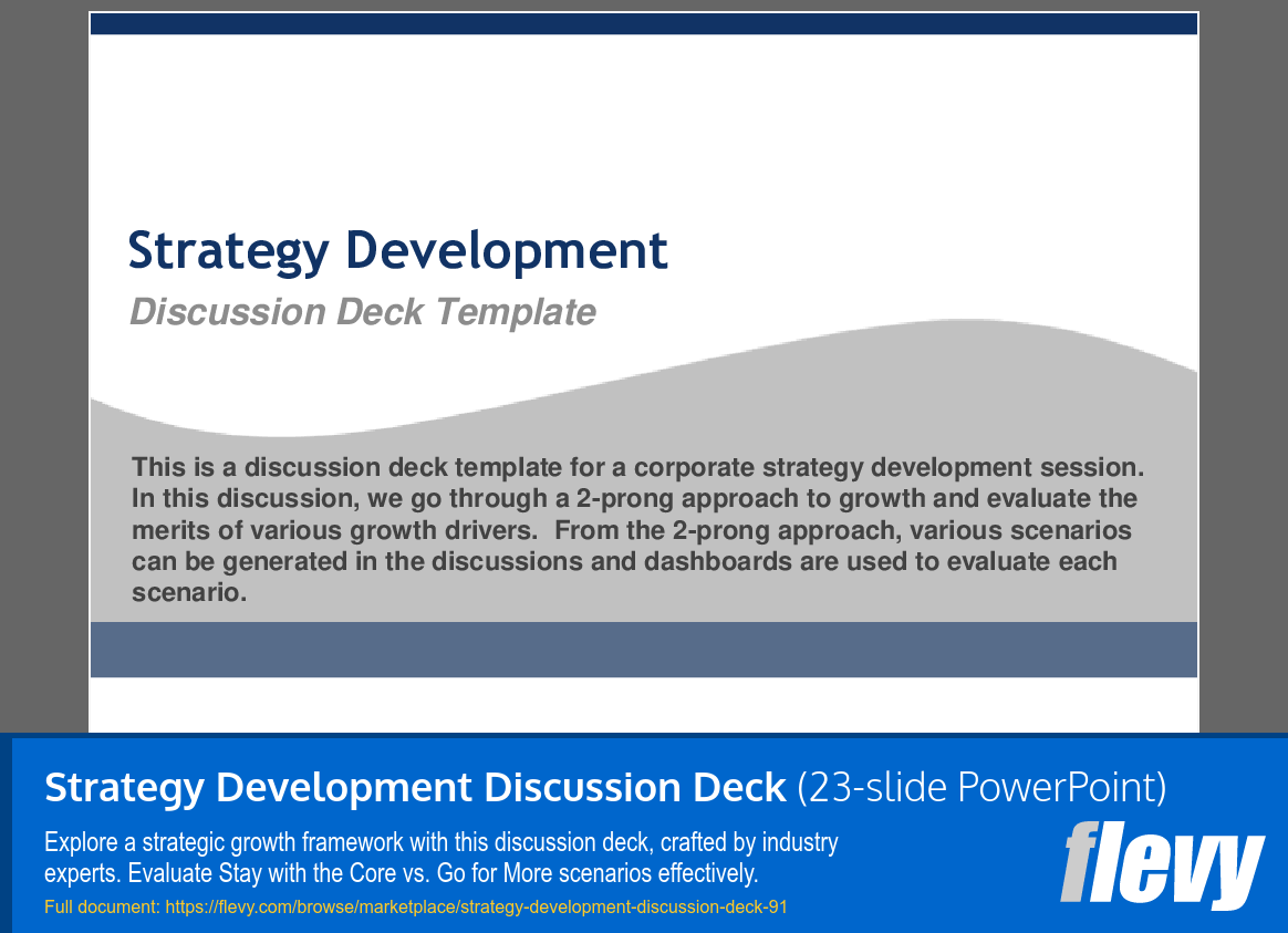 Strategy Development Discussion Deck PPT