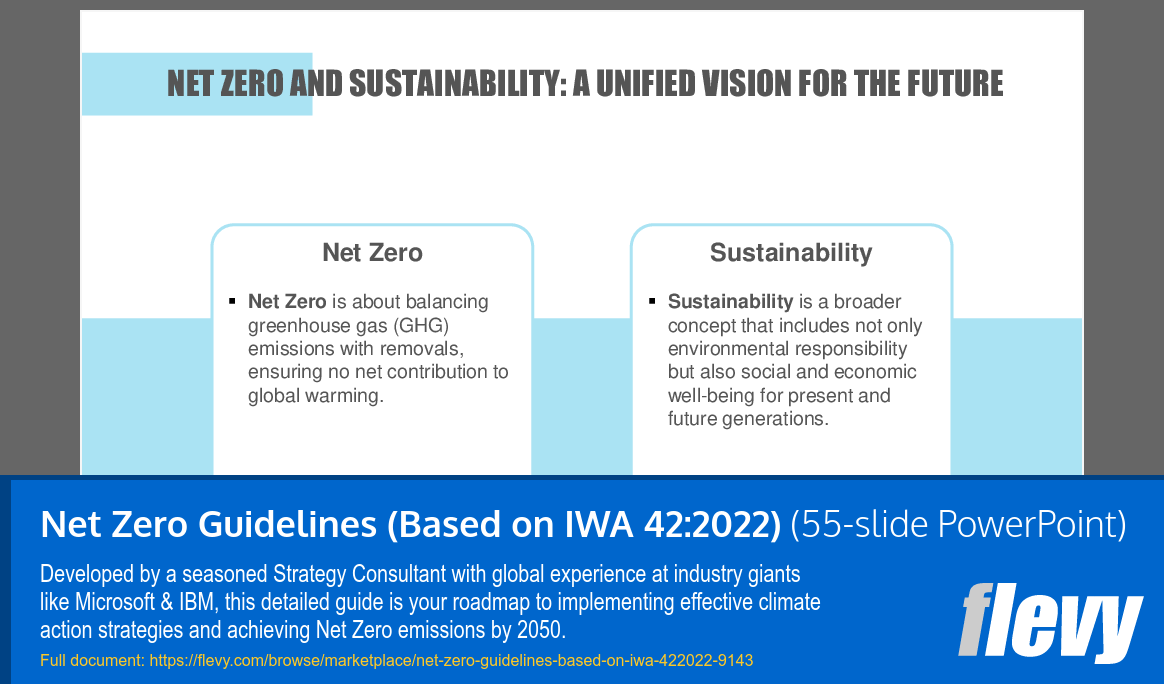 Net Zero Guidelines (Based on IWA 42:2022) PPT
