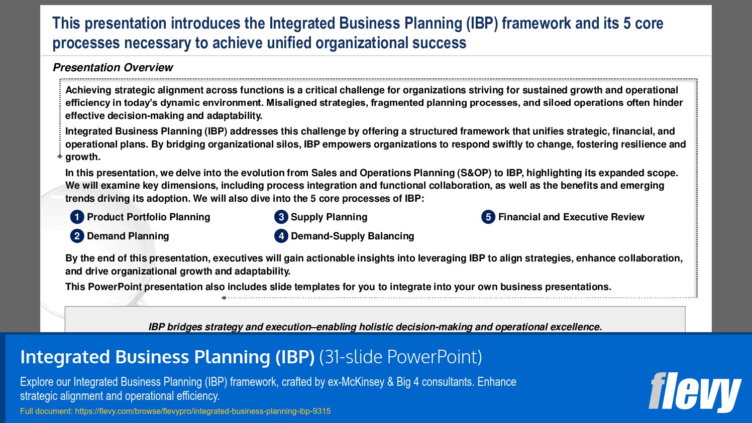 Integrated Business Planning (IBP) PPT