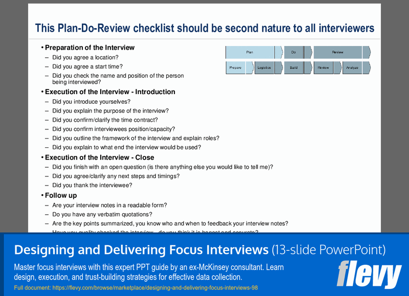 Designing and Delivering Focus Interviews PPT