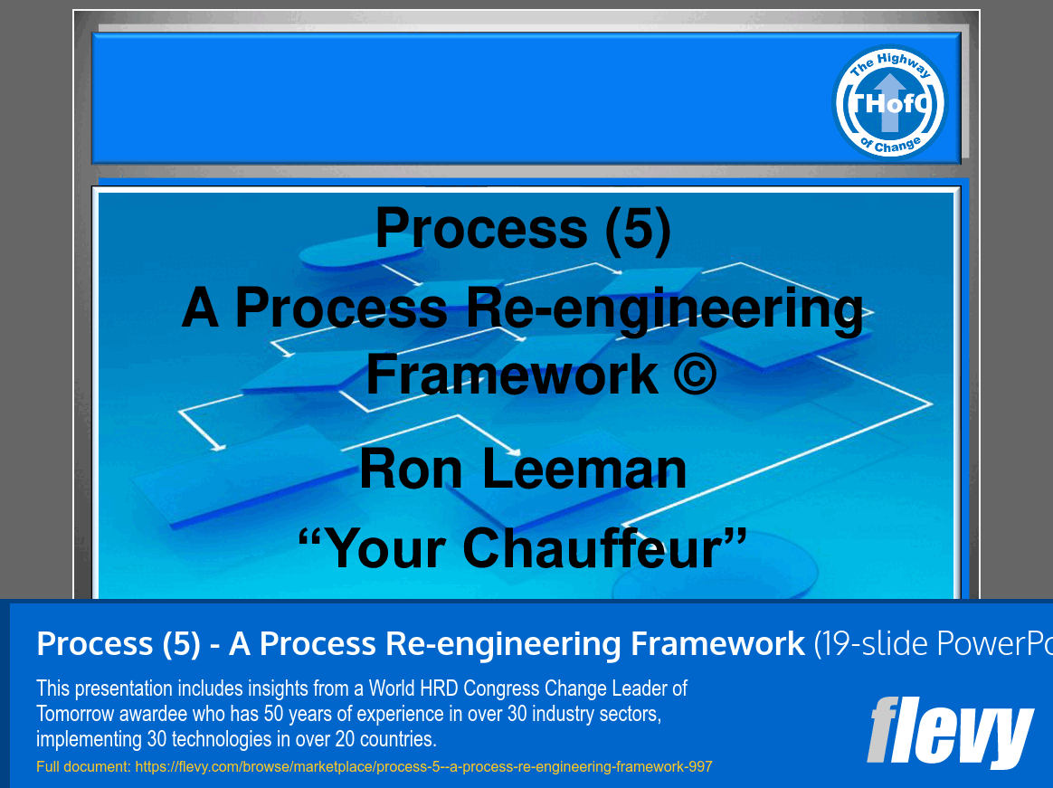 Process (5) - A Process Re-engineering Framework PPT