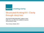 Structured Thinking 101: Clarity Through Storylines (PowerPoint ...