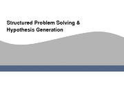 Structured Problem Solving & Hypothesis Generation (PowerPoint ...